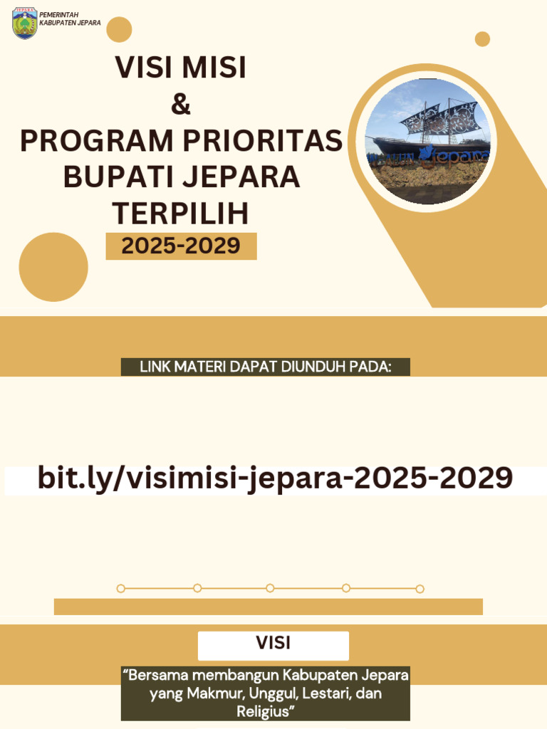 Visi dan Program Bupati Jepara 2025-2029 | PDF