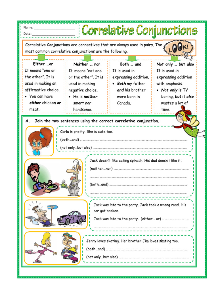 Correlative Conjunction | PDF