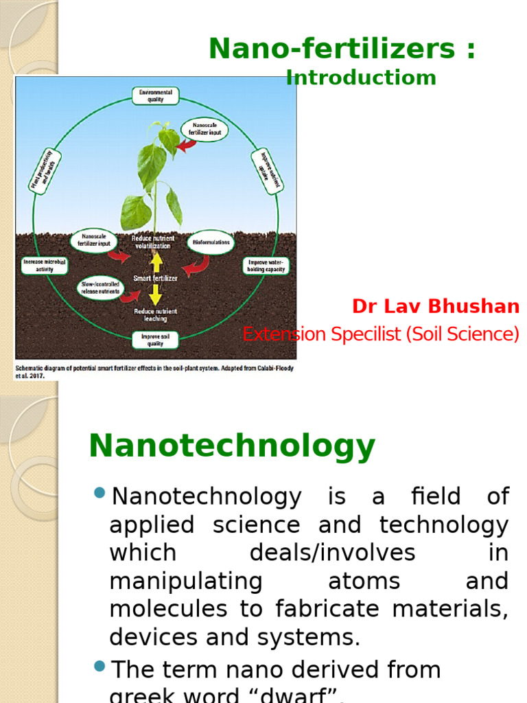 01 &02 Intro to Nano Technology | PDF | Fertilizer | Nanotechnology