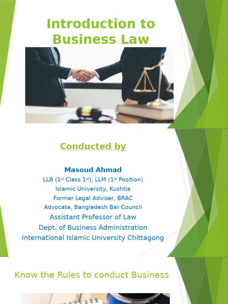 Introduction To Business Law | PDF
