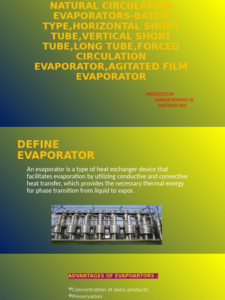 Types of Evaporators-Natural Circulation Evaporators-Batch Type, Horizontal | PDF | Evaporation ...