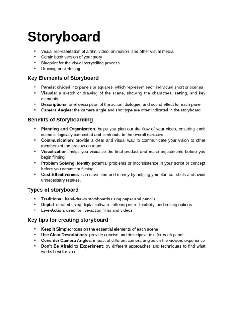 Storyboard Creation Guide PDF | PDF