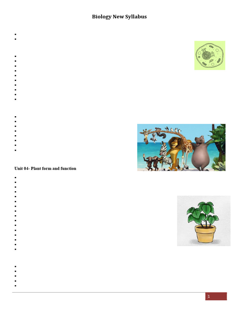 Tute For Unit 1 | PDF | Biodiversity | Biology