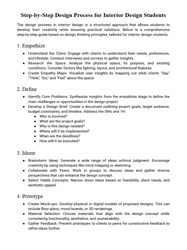 Step-by-Step Interior Design Guide | PDF | Prototype | Focus Group