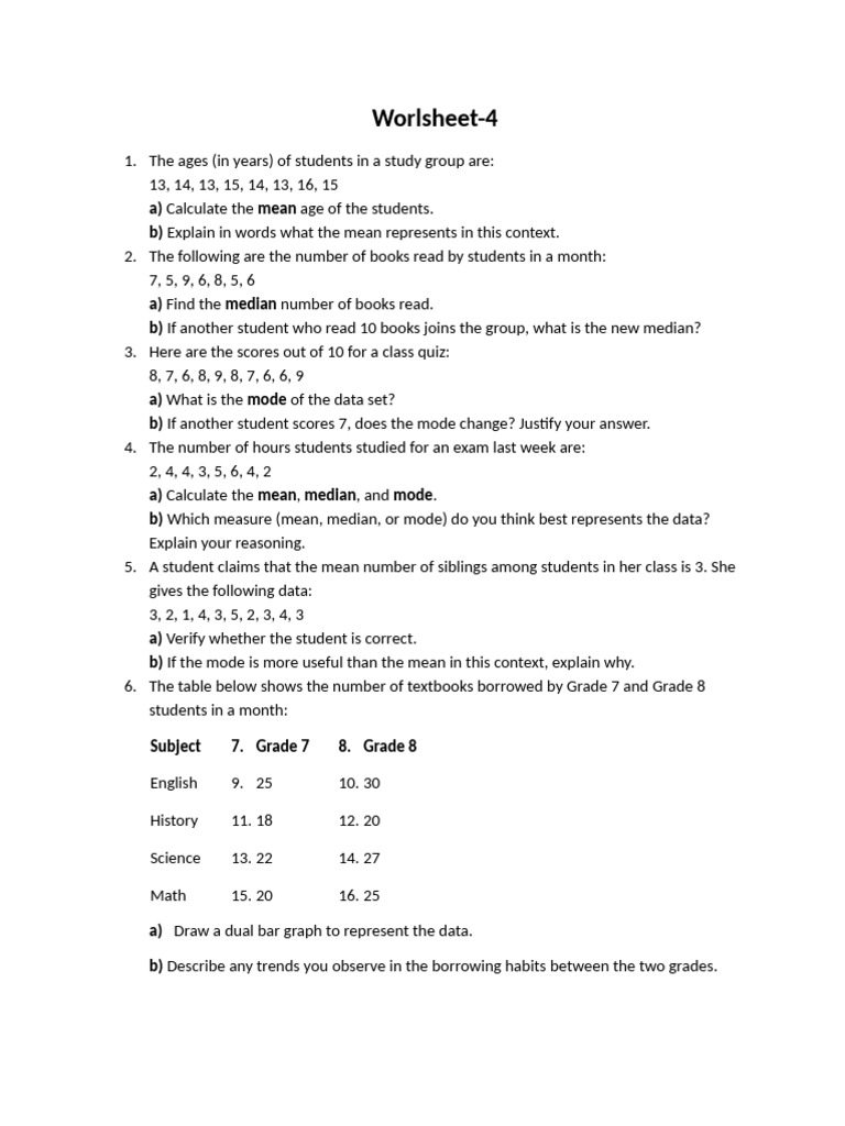 Unit-4-statistics-criterion-A-ws | PDF | Statistical Analysis | Teaching Mathematics