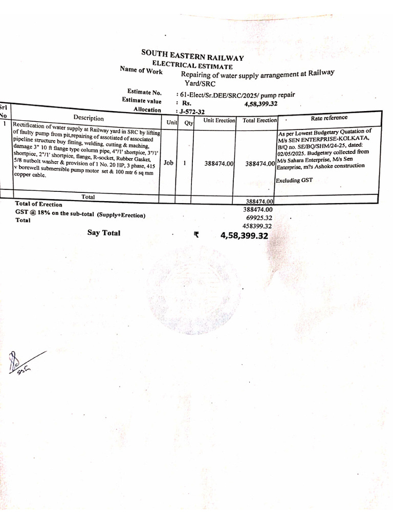 Estimate Pump | PDF