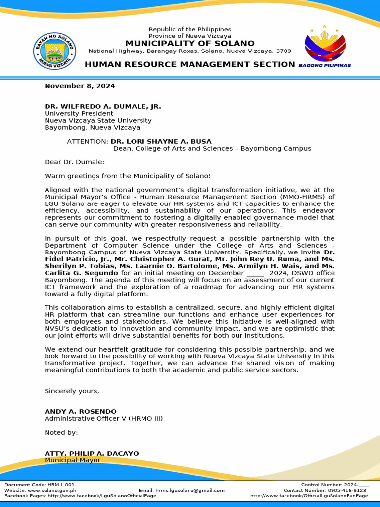 Letter Request Extension Program | PDF | Human Resource Management ...