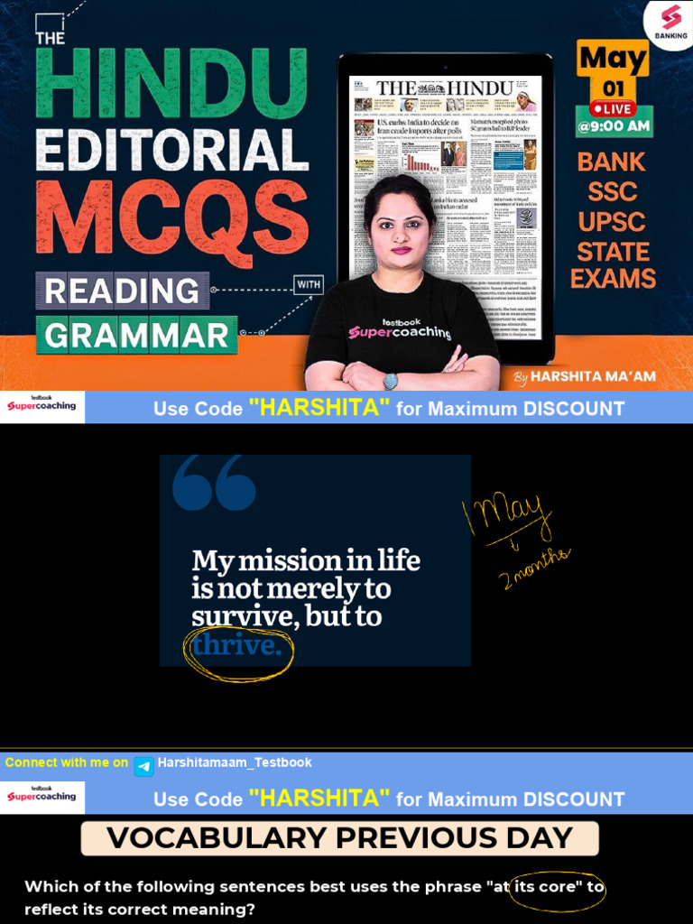 1 May 25 - Editorial English - by Harshita Ma'am | PDF | Supreme Court ...