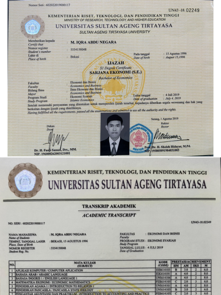 Ijasah & Transkip | PDF