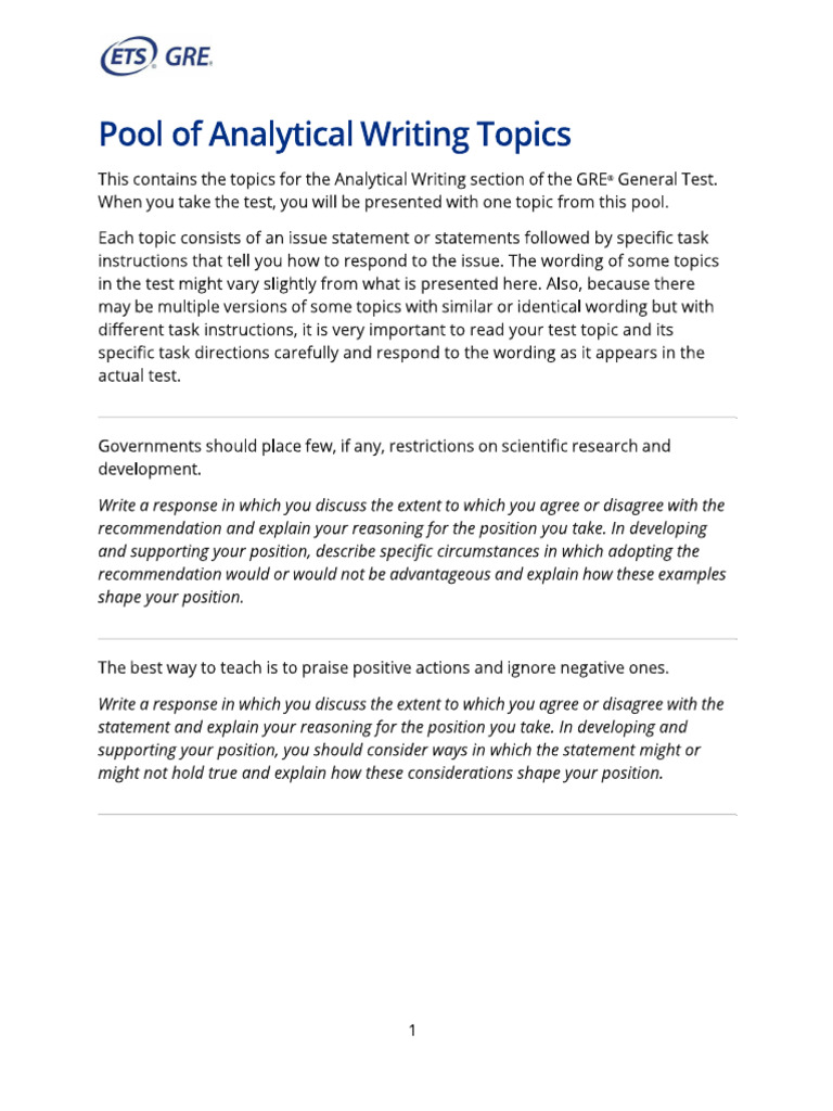 Analytical Writing | PDF