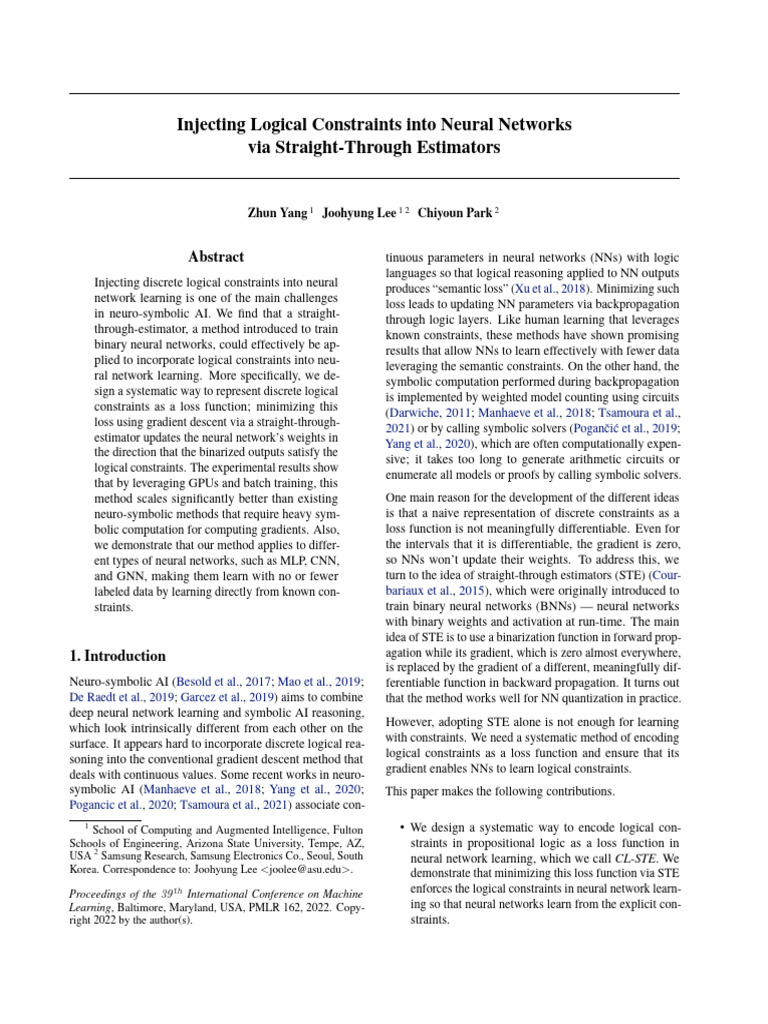 Injecting-Logical-Constraints-into-Neural-Networks-via-Straight-Through-Estimators | PDF ...