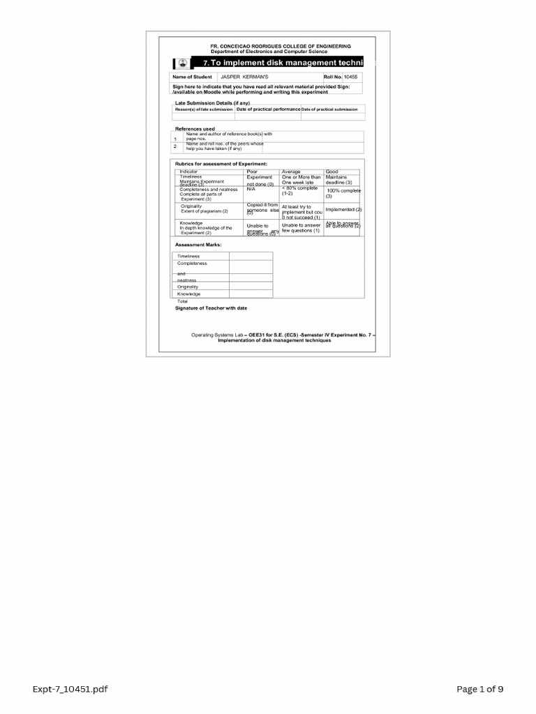 Expt-7 10451 PDF | PDF