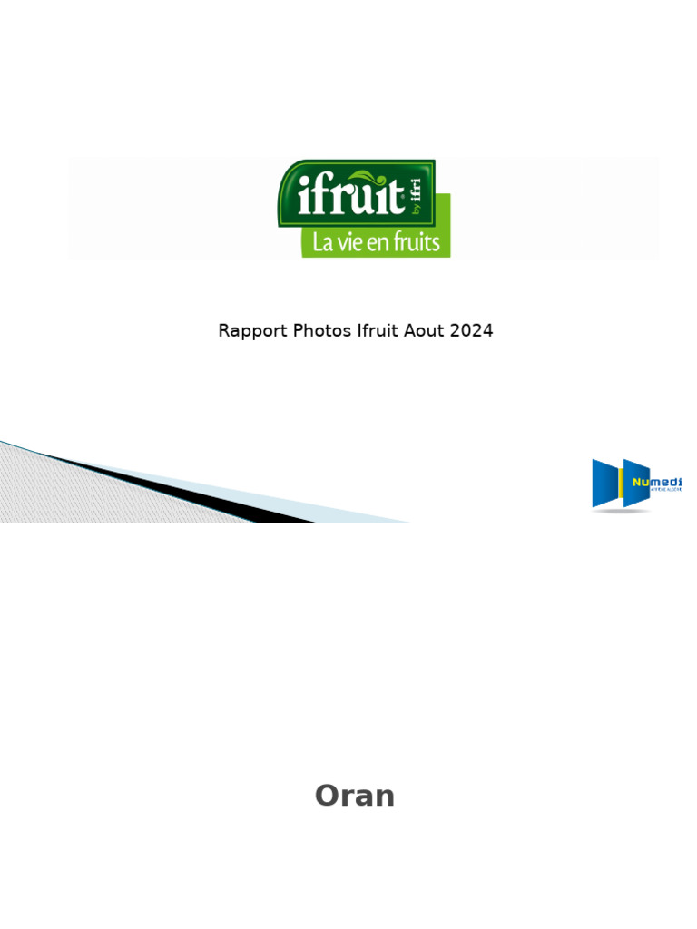 Rapport Photos Ifruit Aout 2024 Oran | PDF