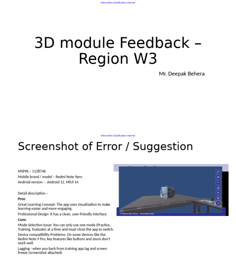 3D Module Feedback Region | PDF