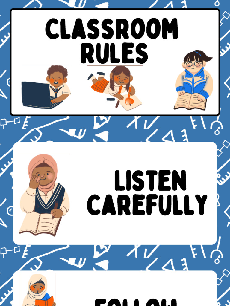 Blue Beige Illustrative Classroom Rules Presentation - 20250228 ...