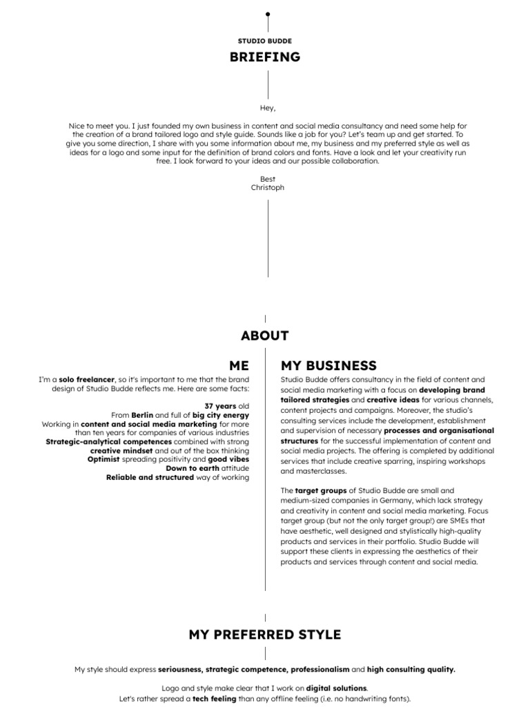 Studio Budde - Briefing - Logo and Styleguide | PDF | Social Media ...