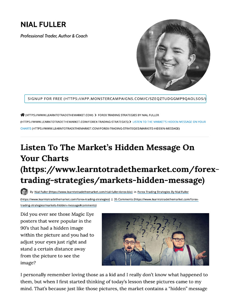 Listen To The Market - S Hidden Message On Your Charts Learn To Trade ...