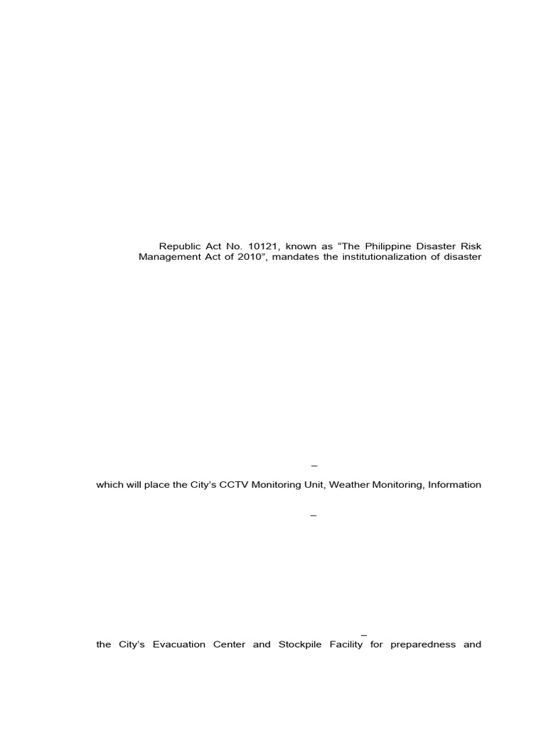 Imus City Disaster Preparedness Order | PDF | Emergency Management ...