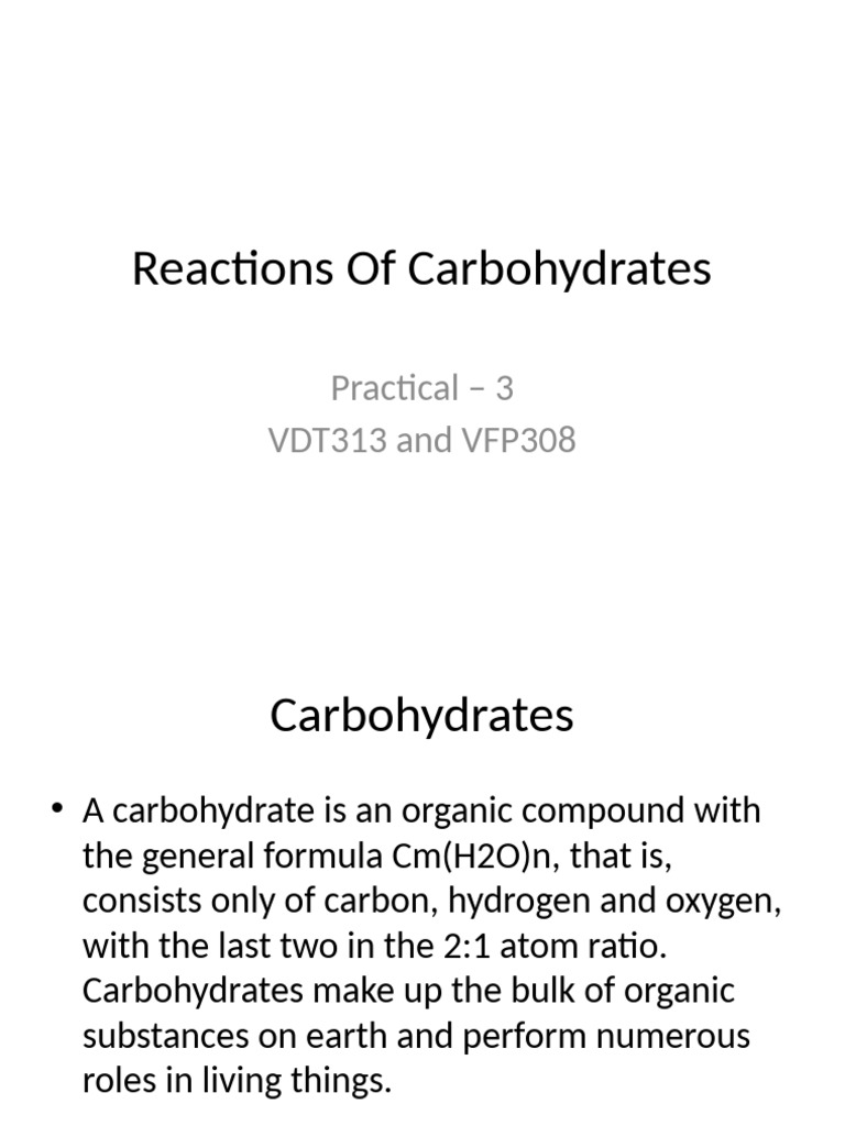 QUALITATIVE ANALYSIS OF CARBOHYDRATES | PDF | Carbohydrates | Chemistry