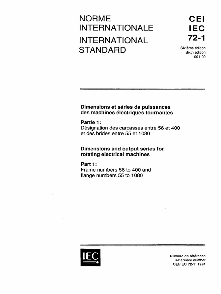 Iec 60072-1 | PDF
