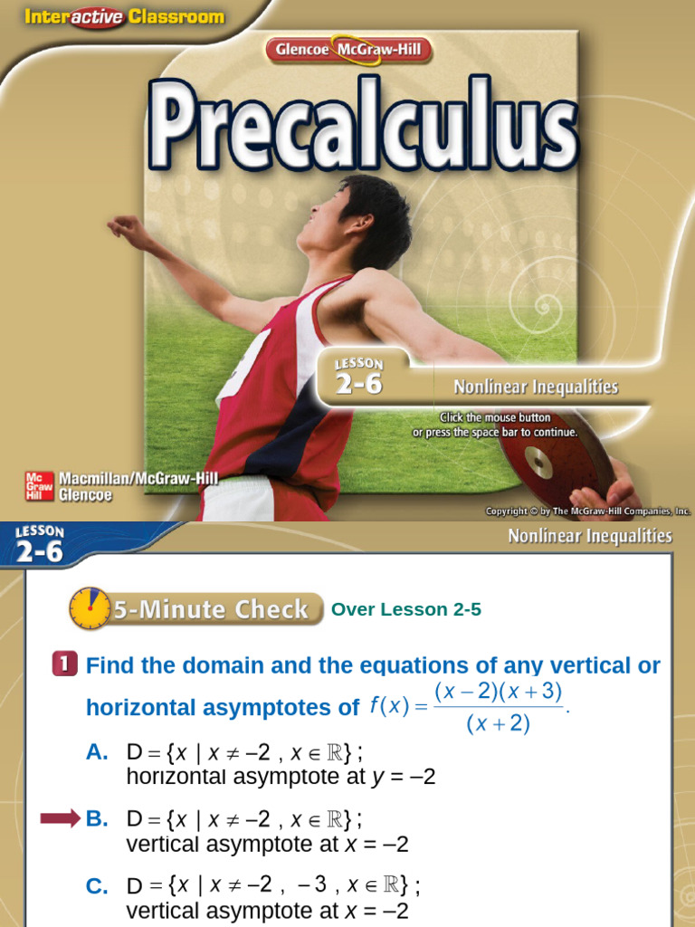 2-6 Polynomial Inequalities | PDF | Asymptote | Polynomial