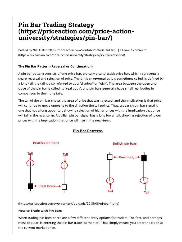 Pin Bar Trading Strategy | PDF