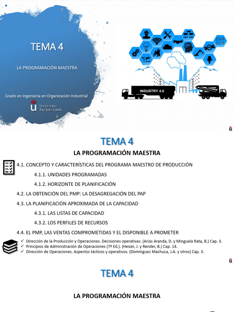 DOP - T4 La Programación Maestra | PDF | Planificación