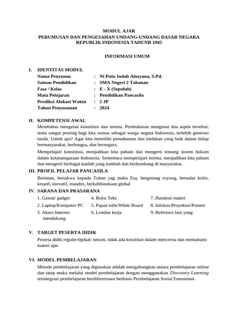 Modul Ajar Supervisi | PDF