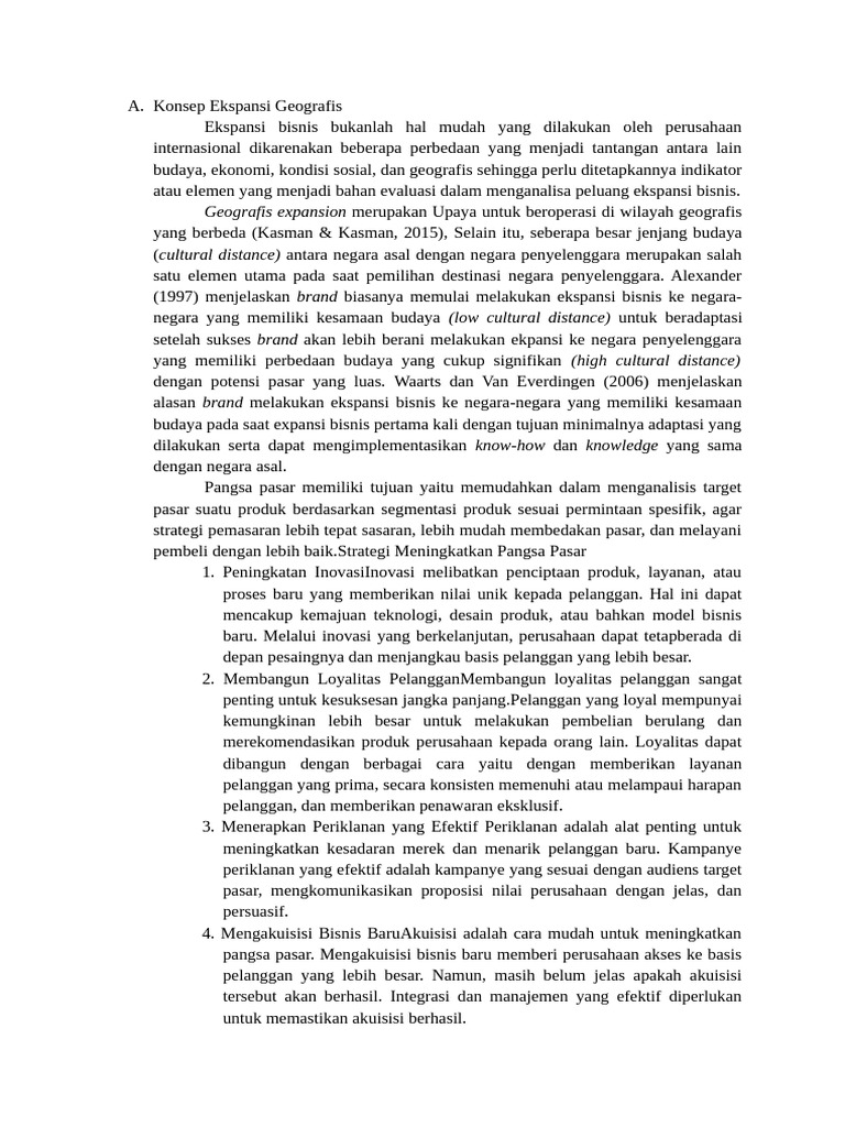Strategi Ekspansi Geografis Bisnis | PDF