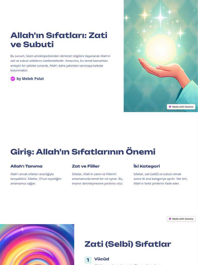 Allahin Sifatlari Zati Ve Subuti | PDF