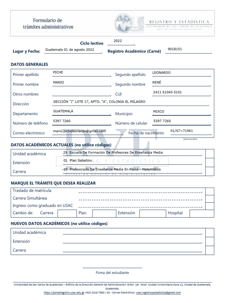 Formulario Rye Editable | PDF