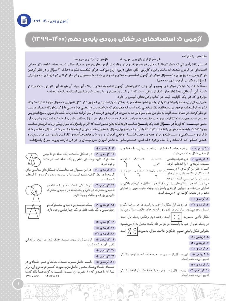 Pasokh Azmon Vorodi 99 1400 Hoos Complex 9 | PDF