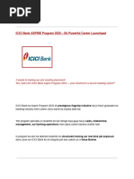 ICICI Aspire Program Aptitude Test Guide | PDF | Reserve Bank Of India
