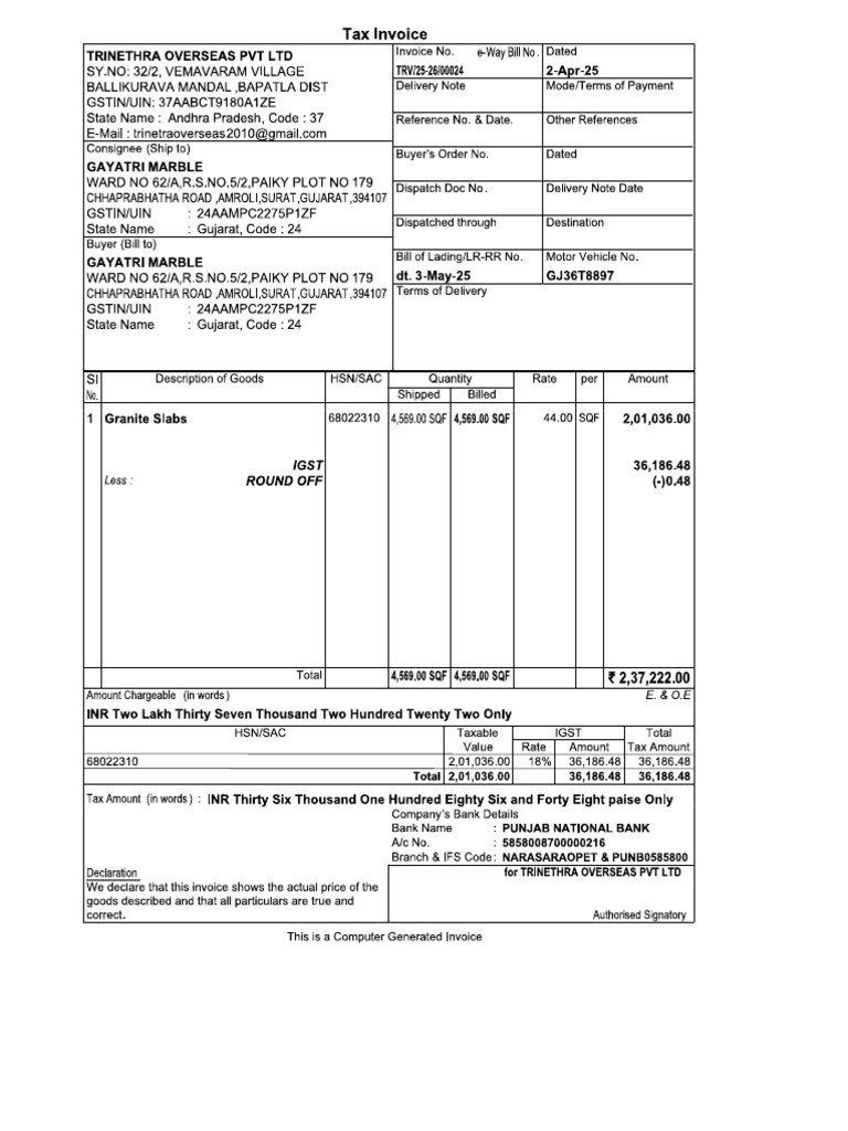 Surat Invoice | PDF