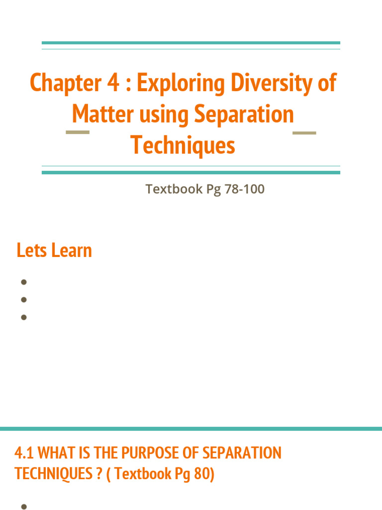 Chapter 4 - Separation Techniques | PDF | Distillation | Boiling