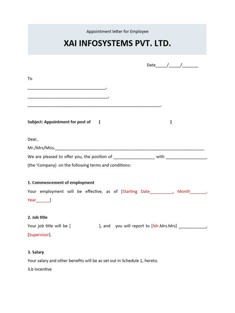 A Appmloymente Latter 1 | PDF