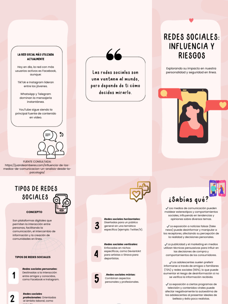 Triptico Redes Sociales | PDF | Facebook | Comportamiento