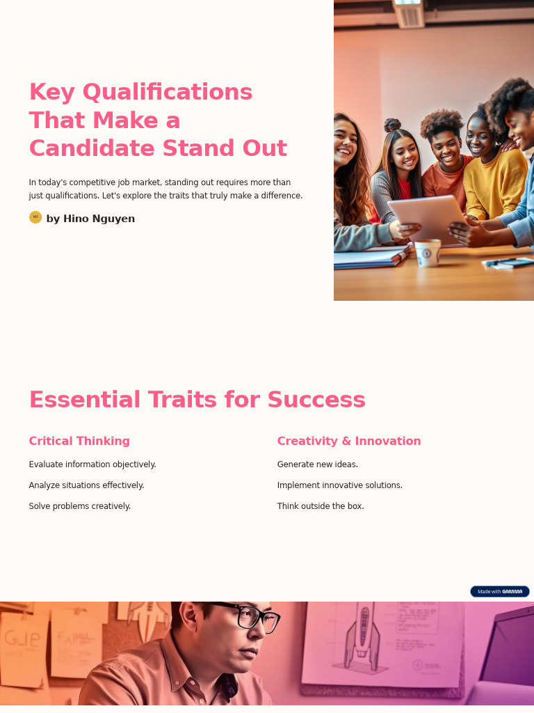 Key Qualifications That Make A Candidate Stand Out | PDF