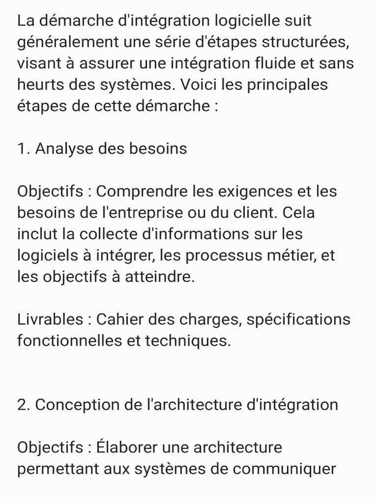 Integration Logicielle | PDF