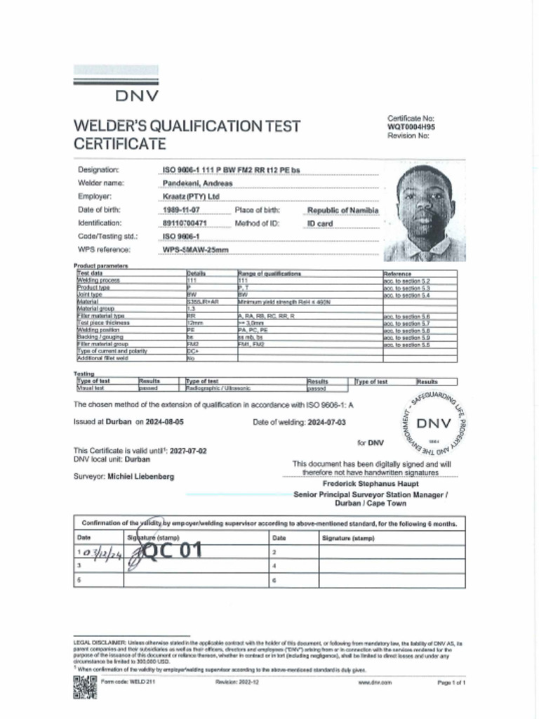 Welder Cert | PDF