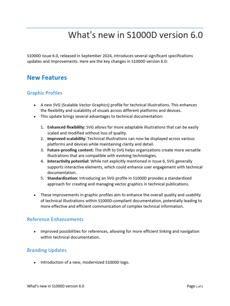 S1000D Version 6.0 Key Updates | PDF | Computing