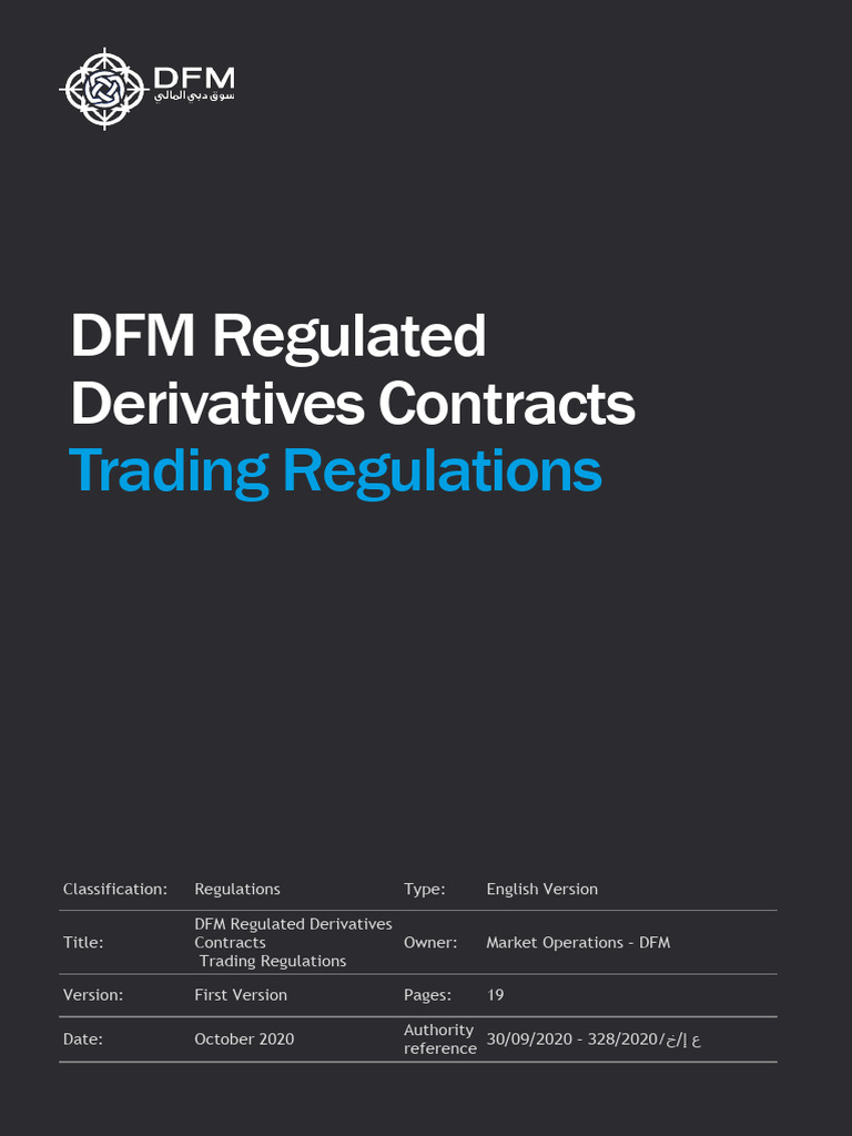 DFM Derivatives Trading Regulations | PDF | Derivative (Finance ...