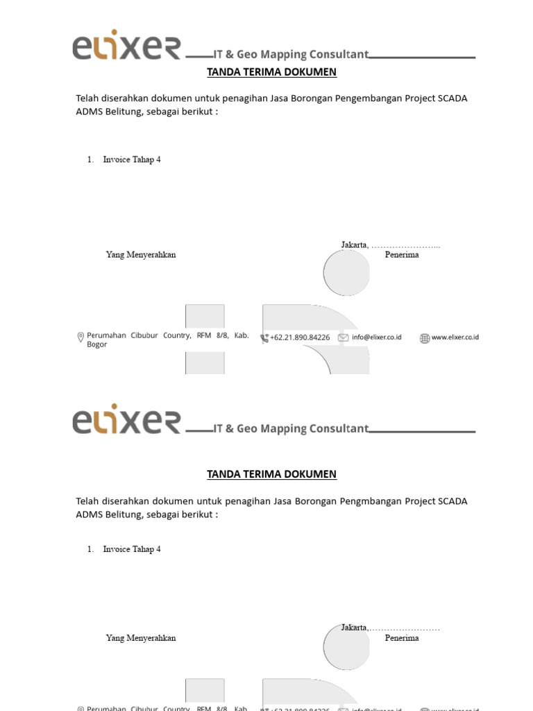 Tanda Terima Tahap 4 (Antar Invoice Ke Icon) | PDF