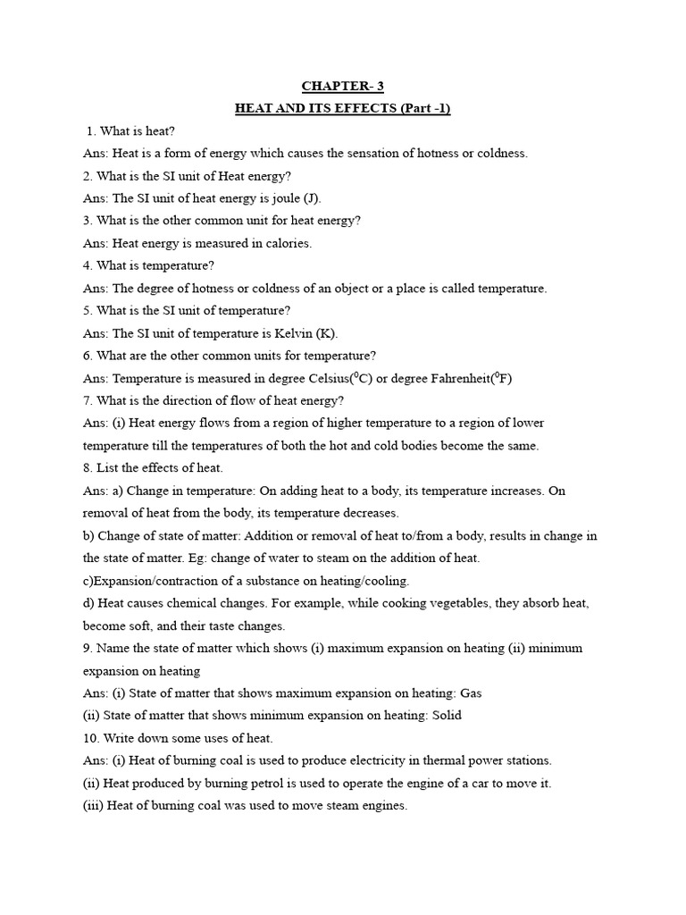 Understanding Heat and Its Effects | PDF