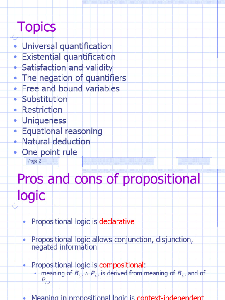 Lecture Ten - Predicate Logic | PDF | First Order Logic | Logic