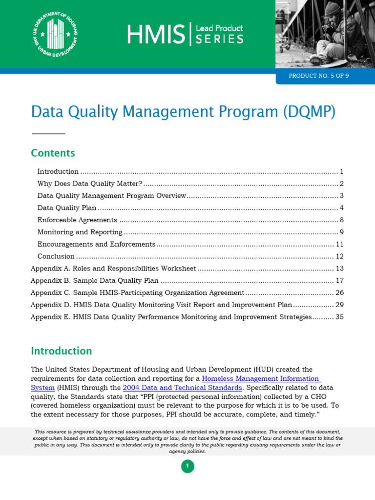 HMIS Data Quality Management Program | PDF | Data Quality | Computing