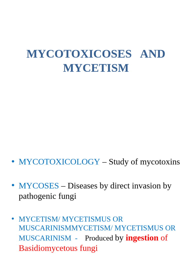 Fungal Causes of Food Poisoning | PDF | Mycotoxin | Fungus