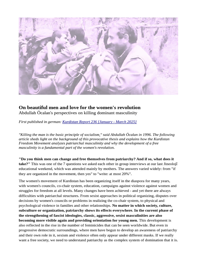 On Beautiful Men and Love For The Womens Revolution ENG | PDF ...