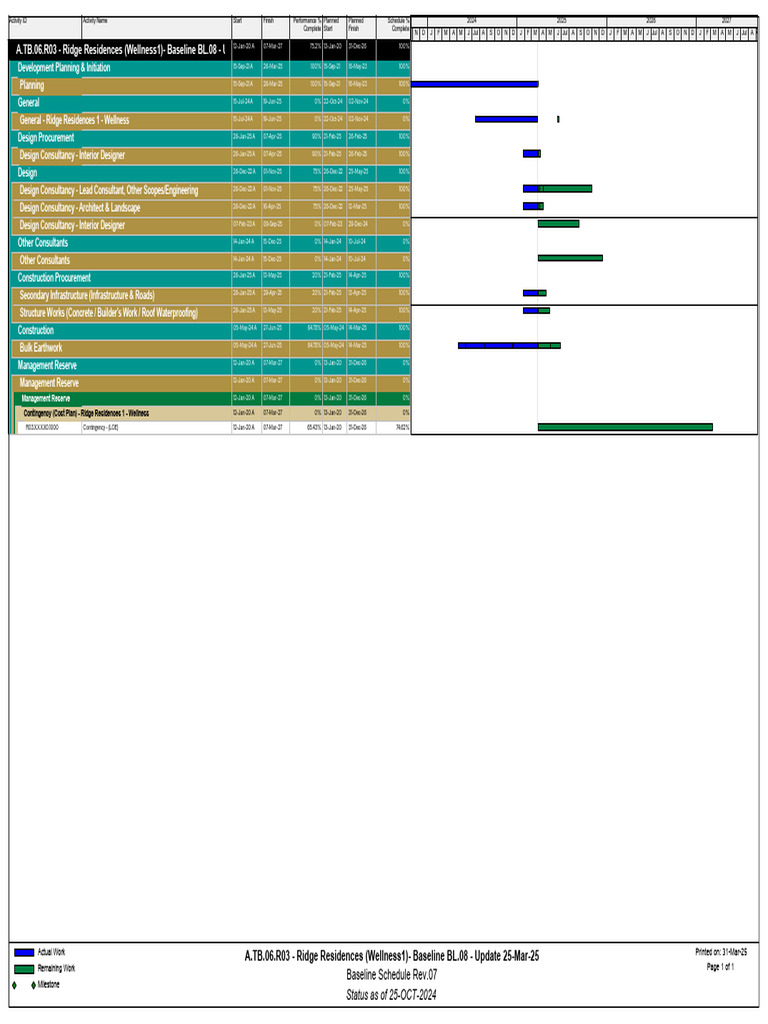 R06-RR - Summerized Schedule Output 25.03.25 | PDF | Real Estate