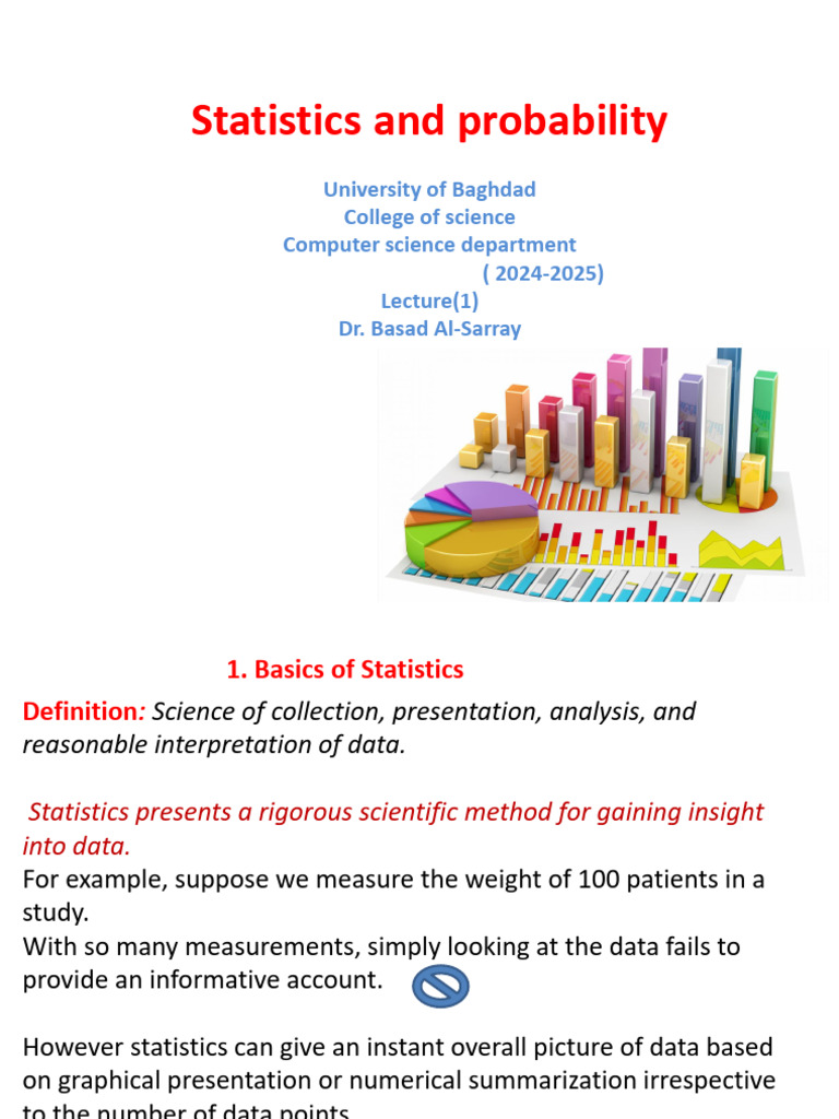 Lect 1 | PDF | Statistics | Sampling (Statistics)